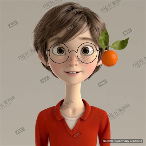 Ai创作图柿子插画人物 情绪拟人3d元素 写实人物插画 手绘枸杞女孩 卡通年轻营养专家头像 卡通写实人物 卡通写实漫画人物 戴眼镜女孩插画 正面人物插画 原创桔子卡通形象 卡通写实漫画人物设计