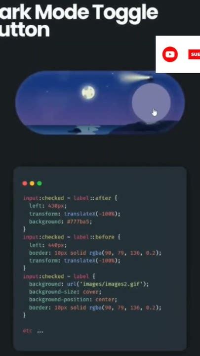 Unbelievable Html And Css Trick How To Create A Dark Mode Button In Seconds Youtube