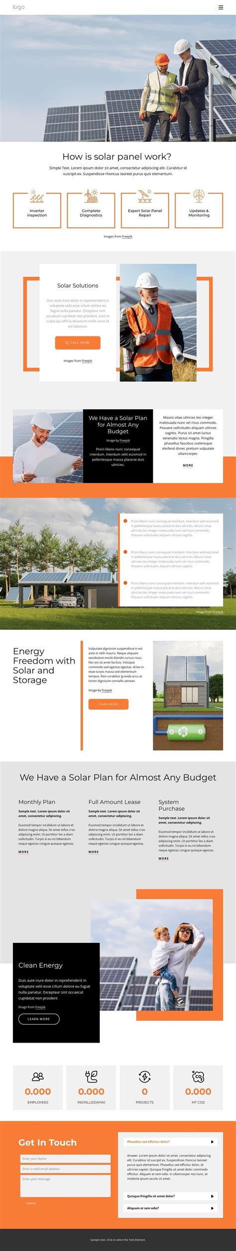 Our Solar Panels Html Code Example By Nicepage