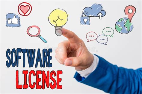 Writing Note Showing Software License Business Photo Showcasing Legal Instrument Governing The