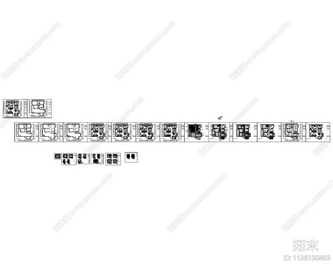现代简约120平家装室内施工图下载【id1126130403】知末案例馆