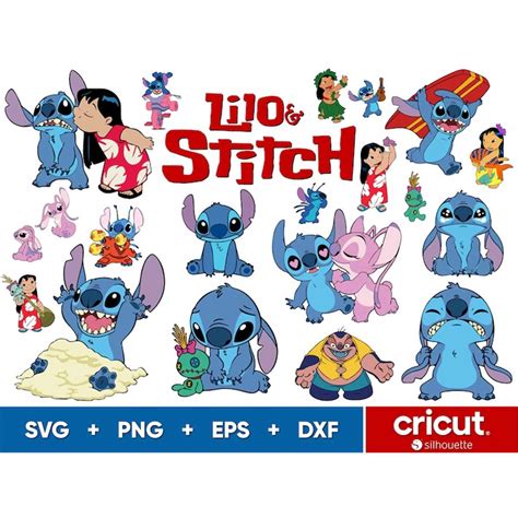 Lilo And Stitch Svg Lilo Svg Stitch Svg Angel Svg Silhou Inspire The