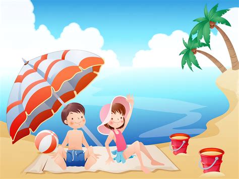 Dzieci Plaża Morze