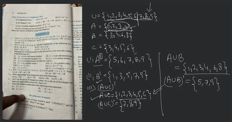 20 mathematics some properties of complement sets 1 complement laws