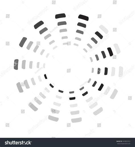 Segmented Preloader Buffer Shape Progress Indicator Stock Vector Royalty Free 347857412