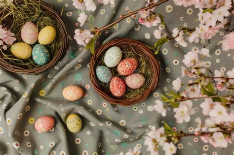 Happy Easter Pale Yellow Eggs Easter Graphics Basket White Farmhouse Bunny Joyful Mascot