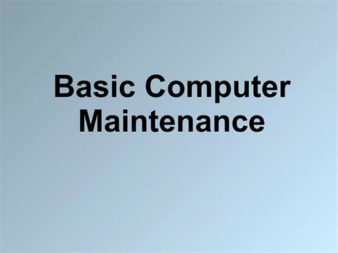 Computer Maintenance Ppt Internet For Beginners Internet