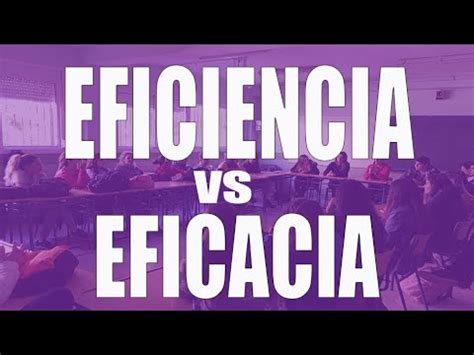 Eficiencia Y Eficacia YouTube