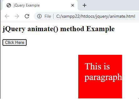 JQuery Animate Method CodingTag