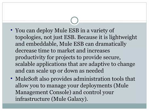 Overview Of Mule Esb Ppt
