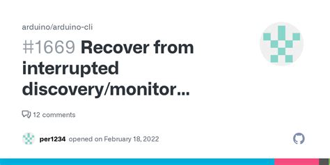 Recover From Interrupted Discovery Installation · Issue 1669 · Arduinoarduino Cli · Github