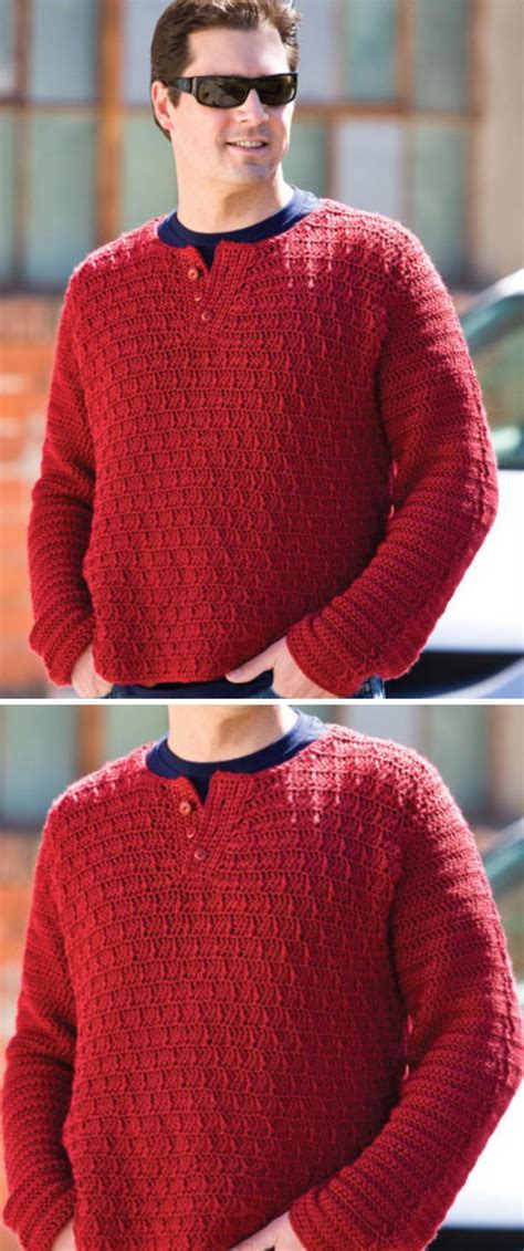 15 Crochet Men Sweater Patterns 2019