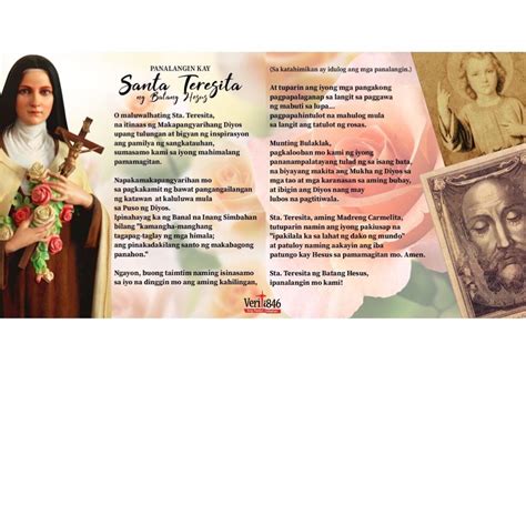 Prayer To St Therese Of Lisieux Panalangin Kay Santa Teresita Ng