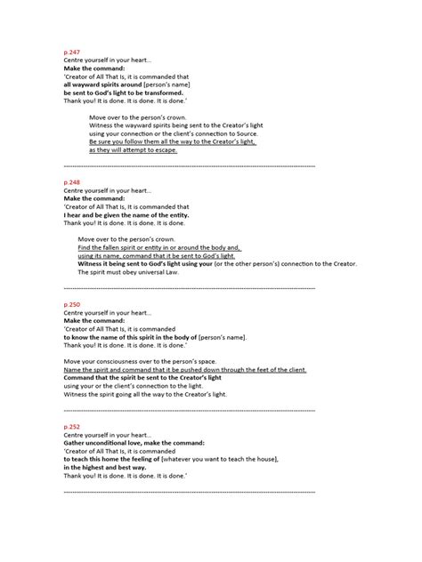Theta Healing Commands From Book Printed Pdf Soul