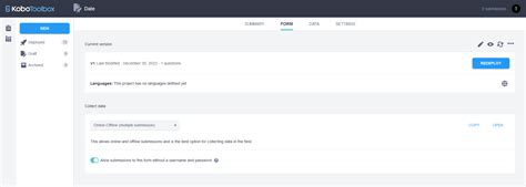 Selecting Option For Collect Data Not Working Data Collection KoboToolbox Community Forum