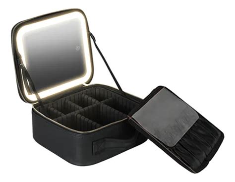 Bolsa Porta Maquiagem Necessaire Espelho Luz Led Parcelamento Sem Juros