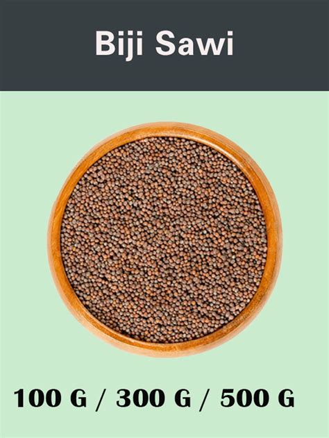 Biji Sawi Mustard Seed [100g 300g 500g] Wunilink Grocer