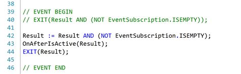 Event Request Codeunit 19 Event Onafterisactive And Event Onbeforethrowerror · Issue