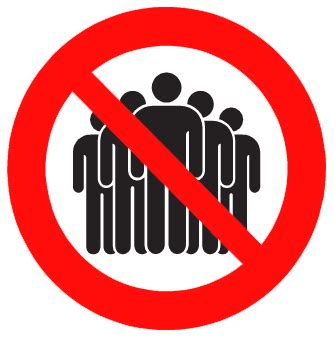 Sticker Verboden Voor Groepen Pictogram