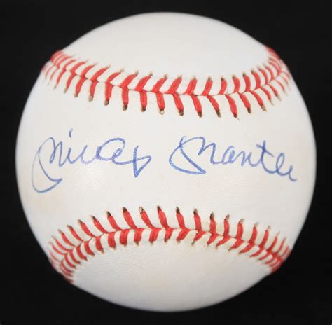 Lot Detail 1990 92 Mickey Mantle New York Yankees Signed OAL Brown