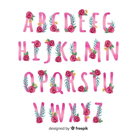 Letras Con Diseños De Rosas