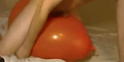 Twink Humping And Cumming On An Inflatable Orange Balloon