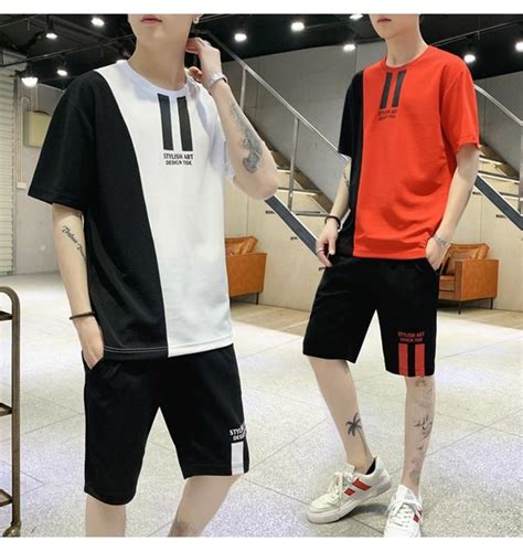 남성 여름옷세트 줄무늬포인트 남자여름 트레이닝복 티몬