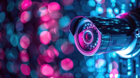 Implementing Control In Cities Security Camera Close Up Night Time Bokeh User Privacy And