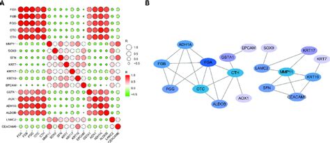 Network And Heat Map Display Correlation Analysis Of 18 Gene Expression