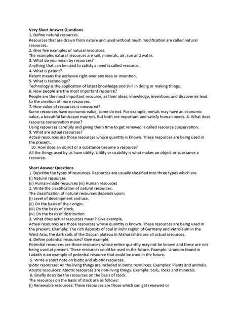 Resources Class 8 Pdf Resource Environmental Social Science