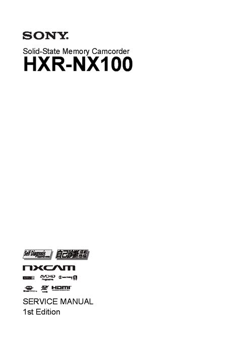 Sony Hxr Nx100 Sm Service Manual Download Schematics Eeprom Repair Info For Electronics Experts