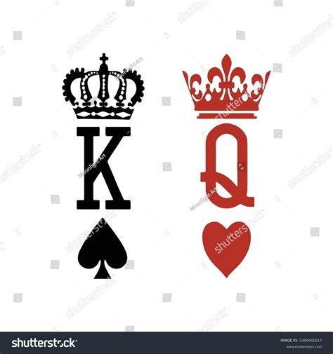 King Queen Svg King Spades Svg Stock Vector Royalty Free 2300041017