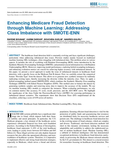 Enhancing Medicare Fraud Detection Through Machine Learning Addressing Class Imbalance With
