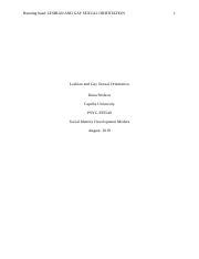 PSYC FP NielsonDana Assessment Docx Running Head LESBIAN AND GAY SEXUAL ORIENTATION