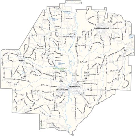 Macon County Map Georgia Us County Maps