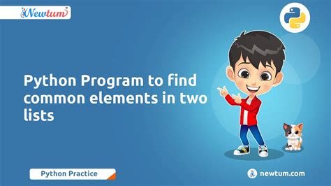 Finding Common Elements In Two Lists Using Python Program Newtum