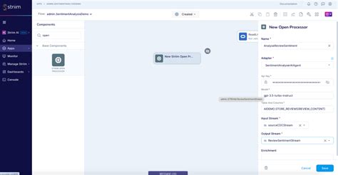 real time streaming sentiment analysis with striim openai and