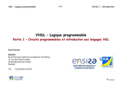 vhdl giacona cour preparation et initiation au langage de programmation