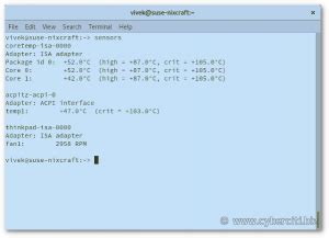 How To Check CPU Temperature In OpenSUSE Linux NixCraft