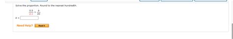 Solved Solve The Proportion Round To The Nearest Hundredth Chegg