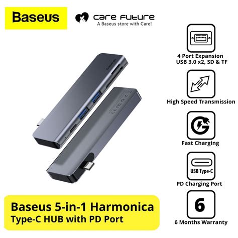 Baseus อะแดปเตอรฮบ USB C Type C เปน USB 3 0 Type C หลายพอรต สาหรบ Macbook Shopee Thailand