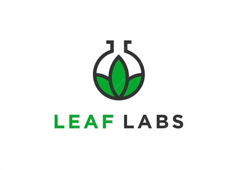 Premium Vector Leaf Lab Logo Design Vector Illustration