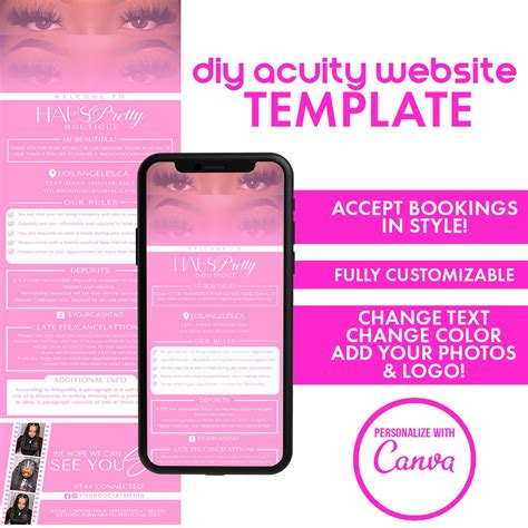 Acuity Scheduling Template Acuity Template Acuity Booking Etsy