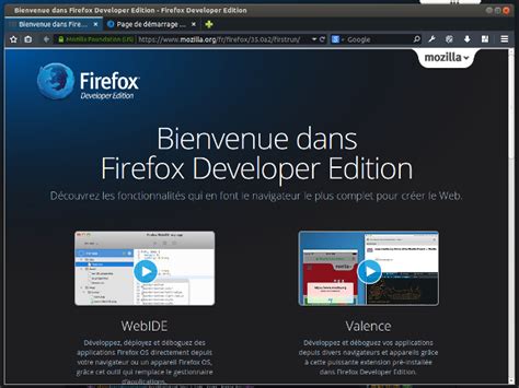firefox developer edition point de vue d un développeur