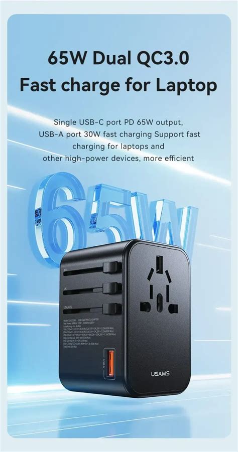 Usams Us Cc T W Dual Type C Usb Universal Travel Charger Penguin Com Bd