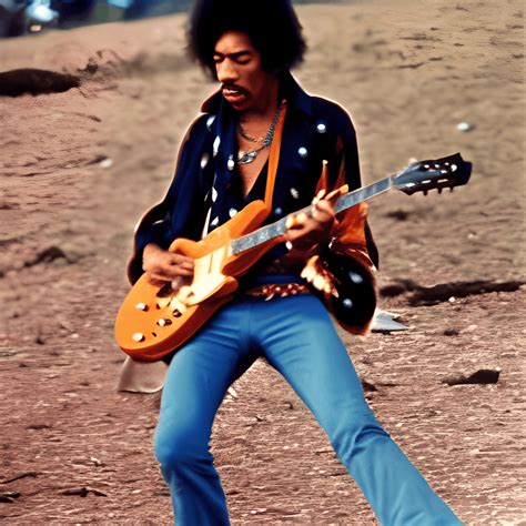 Jimi Hendrix At Woodstock · Creative Fabrica