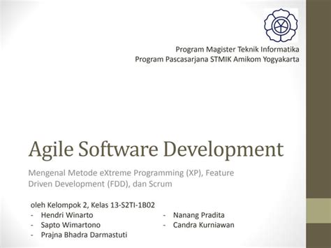Kelompok 2 Agile Software Development Ppt