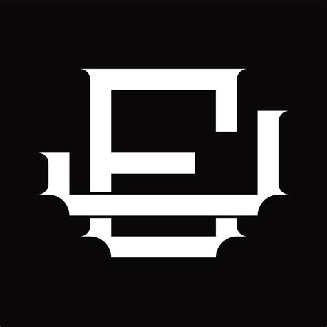 Je Logo Monogram With Vintage Overlapping Linked Style Design Template