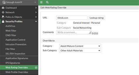 Technical Tip How To Configure Web Rating Overrid Fortinet Community