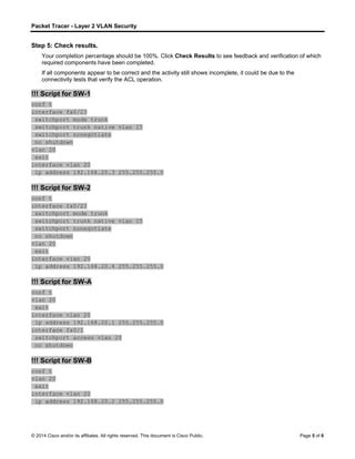 Packet Tracer Layer Vlan Security Instructor Pdf